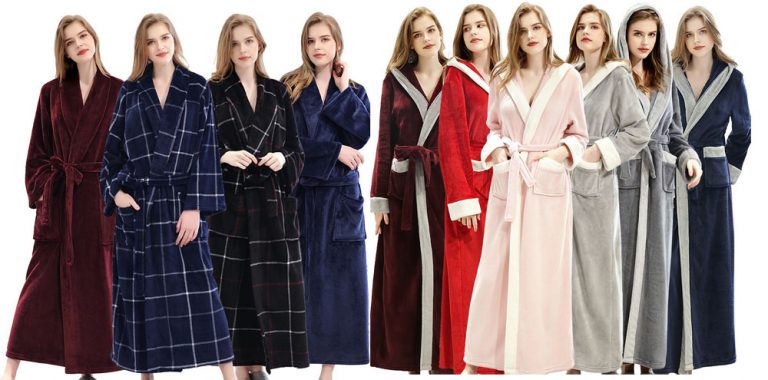 Different types of pajamas with pictures provided by the manufacturer